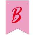 Modern Pink Red Happy Birthday Bunting Flag | Zazzle