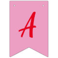 Modern Pink Red Happy Birthday Bunting Flag | Zazzle
