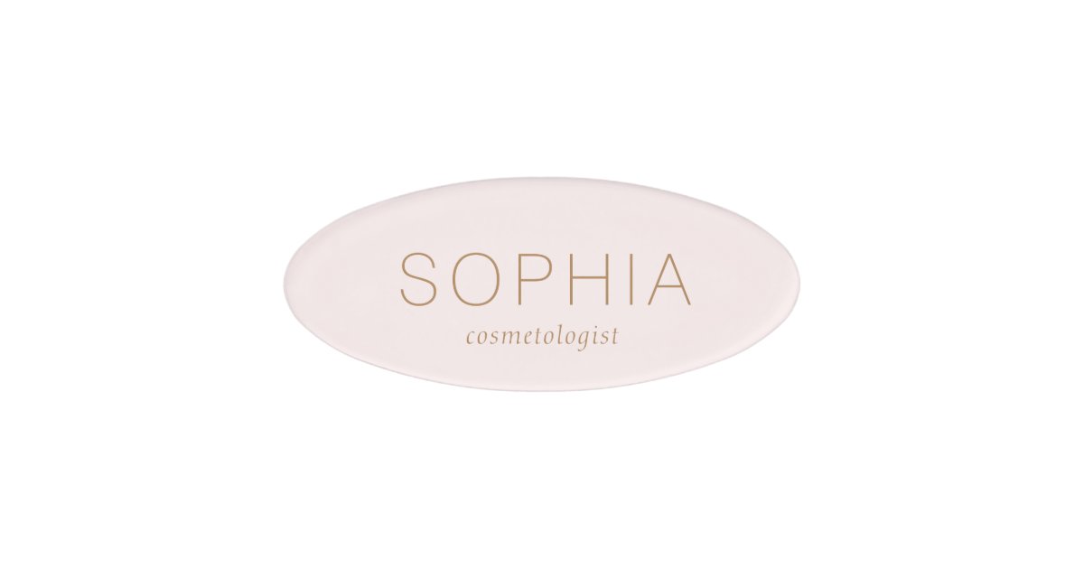 Modern Pink Salon Spa Name Tag | Zazzle.com