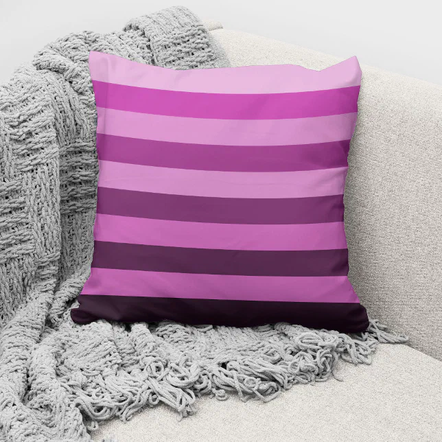 Modern Pink Stripes Pattern Throw Pillow | Zazzle