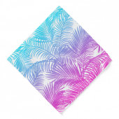 Modern pink teal tropical palm trees pattern bandana | Zazzle
