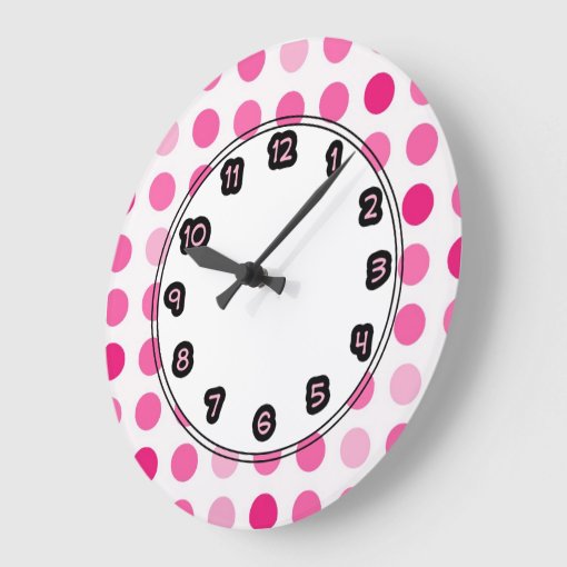 Modern Pink Wall Clocks | Zazzle