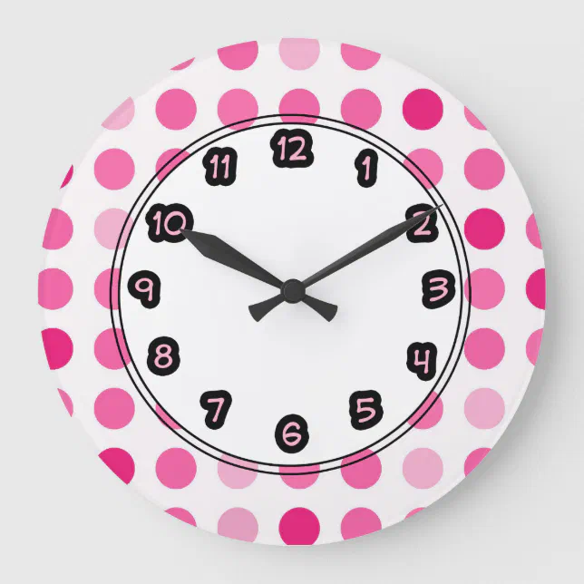 Modern Pink Wall Clocks | Zazzle