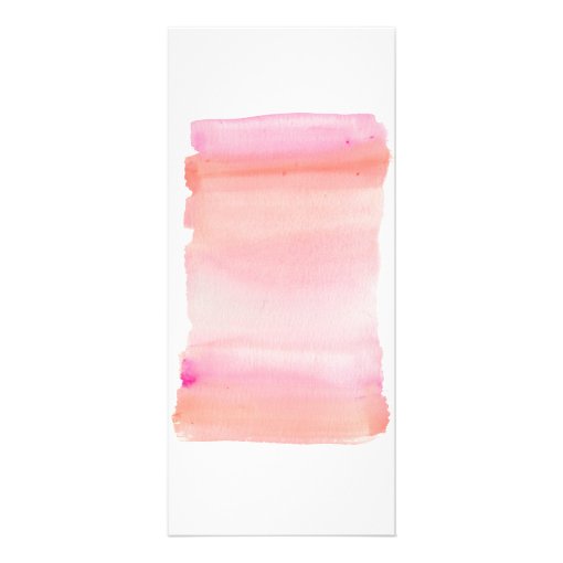 Modern Pink Watercolor Brush Stroke Rack Card | Zazzle