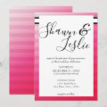 Modern Pink Wedding Typography Invitation V2 | Zazzle