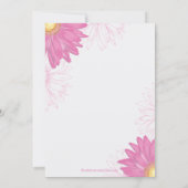 Modern Pink & White Gerbera Daisy Baby Shower Invitation | Zazzle