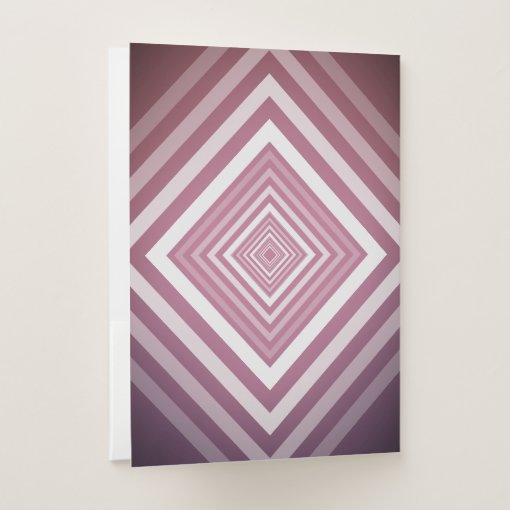 Modern Pink & White Gradation Squares Pocket Folder | Zazzle