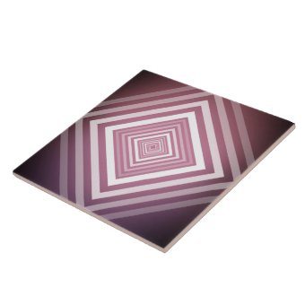 Modern Pink & White Gradation Squares Tile | Zazzle