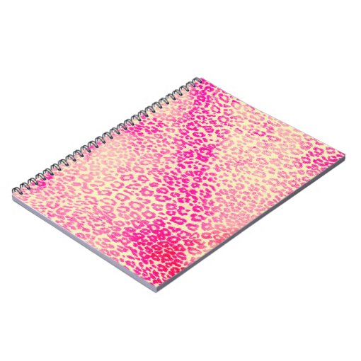 Modern Pink Yellow Watercolor Cheetah Animal Notebook | Zazzle