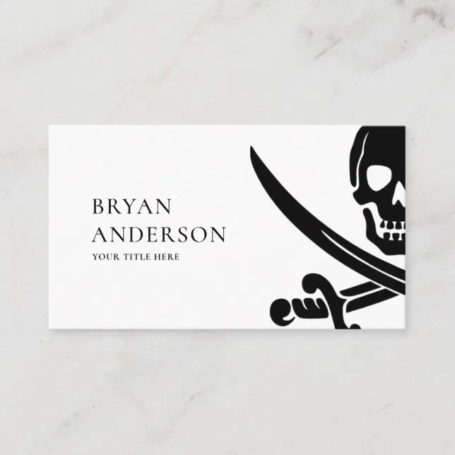 Modern Pirate Business Card | Zazzle