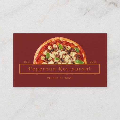 Modern Pizza Business Card | Zazzle