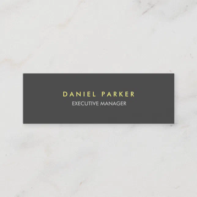 Modern Plain Slim Grey Exevutive Manager Director Mini Business Card ...