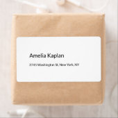 Modern Plain White Minimalist Professional Simple Label | Zazzle