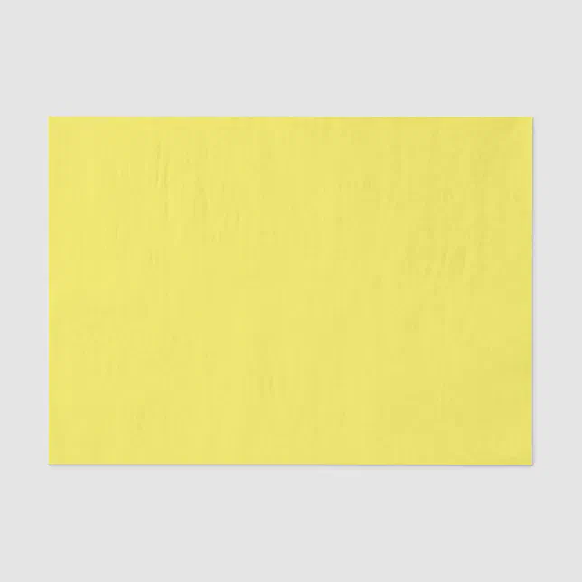 Modern Plain Yellow Color Favor Tissue Paper | Zazzle