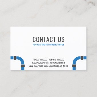 Modern Plumbers, Drain Layers, Plumbing Business Card | Zazzle