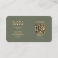 Modern Podcast Radio Host Broadcast Sage Green Business Card | Zazzle