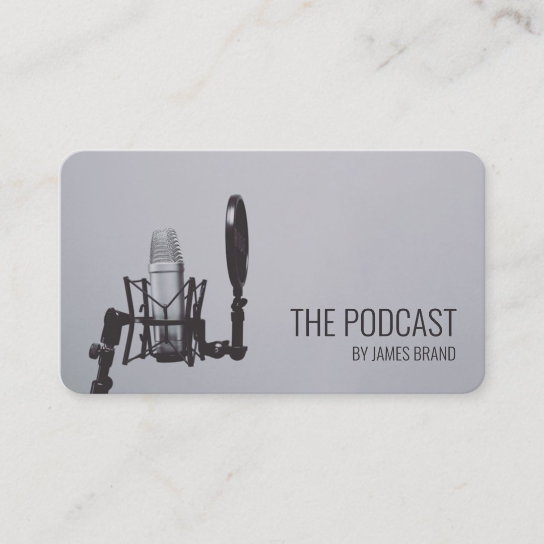 Modern Podcast Voice Actor Business Card | Zazzle
