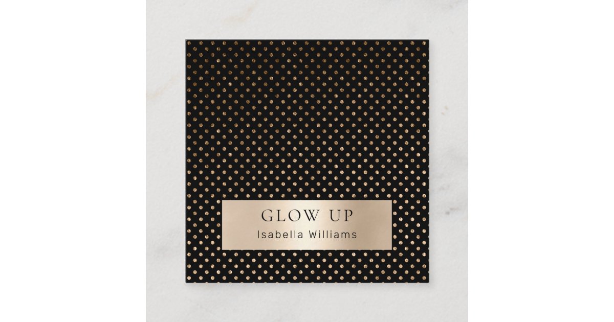 Modern points Black Gold (imitation) Business Card | Zazzle