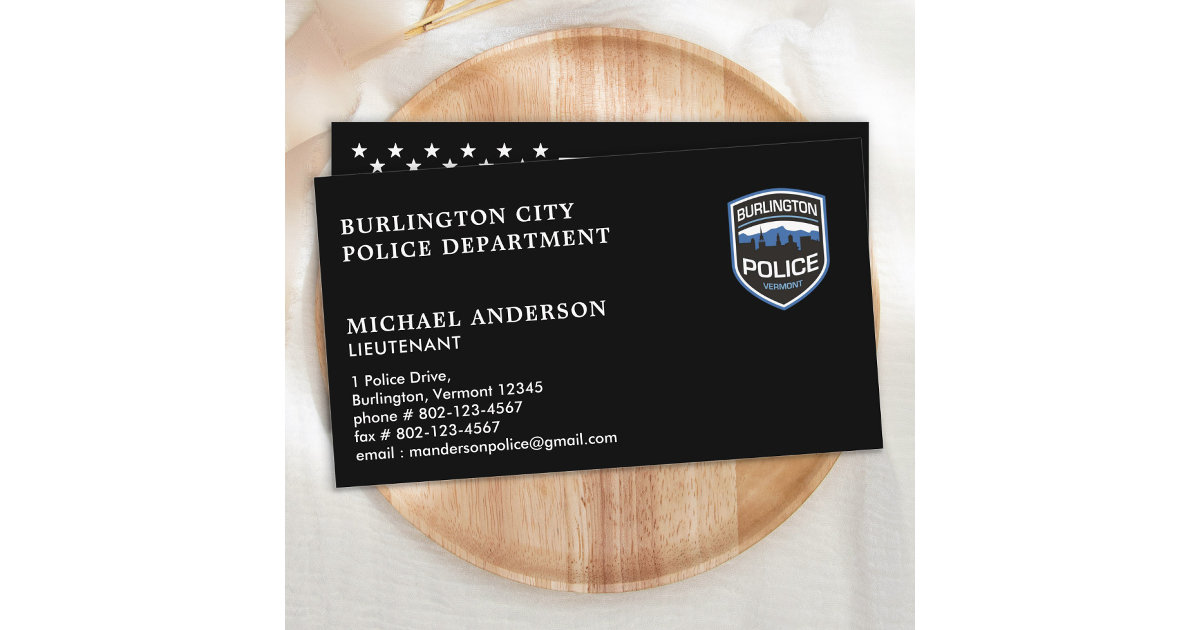 Modern Police Officer Custom Logo Law Enforcement Business Card | Zazzle