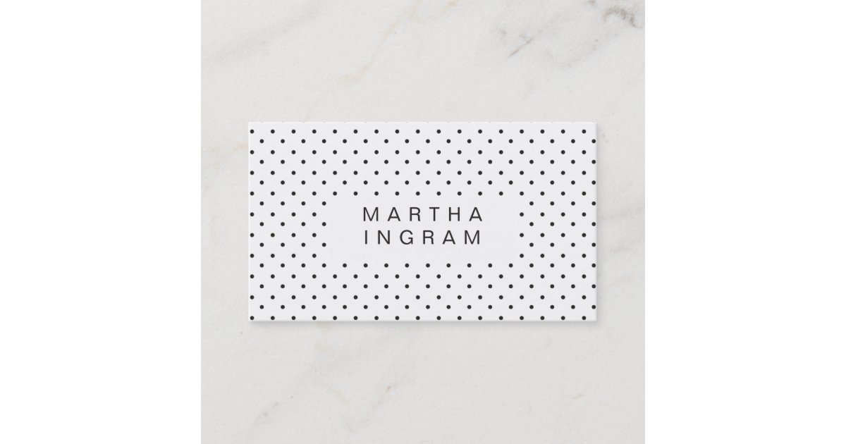 Modern Polka Dot Design Business Card | Zazzle
