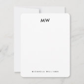 Modern Polka Dot Monogrammed Initial & Name Note Card | Zazzle