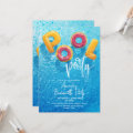 Modern Pool Party Pink Bachelorette Party Invitation | Zazzle