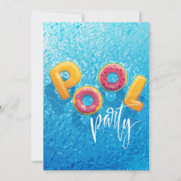 Modern Pool Party Pink Bachelorette Party Invitation | Zazzle