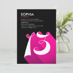 Modern Pop 13th Birthday Party Invitations | Zazzle