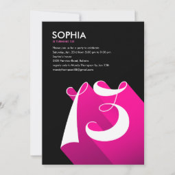 Modern Pop 13th Birthday Party Invitations | Zazzle