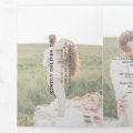 Modern Portrait Photo Collage Overlay Wedding Tri-Fold Invitation | Zazzle
