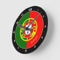 Modern Portuguese Flag, Portugal Home / design Round Clock | Zazzle