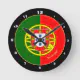 Modern Portuguese Flag, Portugal Home / design Round Clock | Zazzle