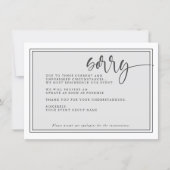 Modern Postponed Event Sorry Reschedule Event Invitation | Zazzle