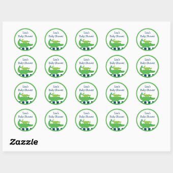 Modern Preppy Alligator Stickers | Zazzle