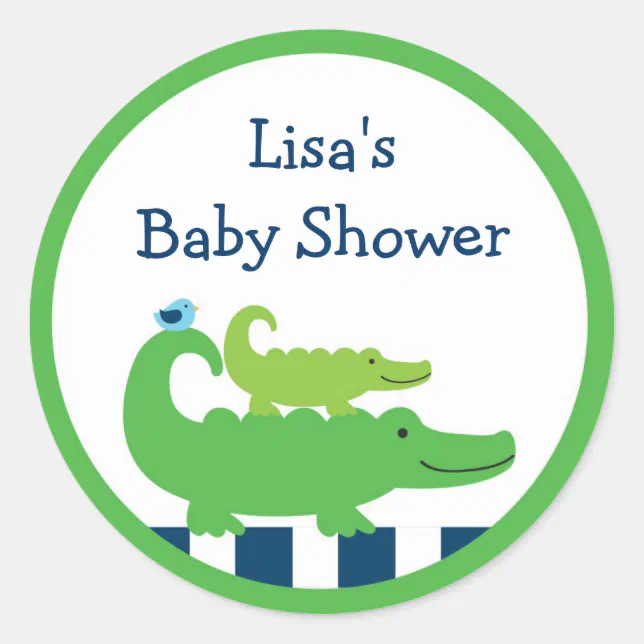 Modern Preppy Alligator Stickers | Zazzle