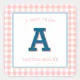 Modern Preppy Monogram and Gingham Square Sticker | Zazzle