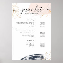 Modern, price list Poster | Zazzle
