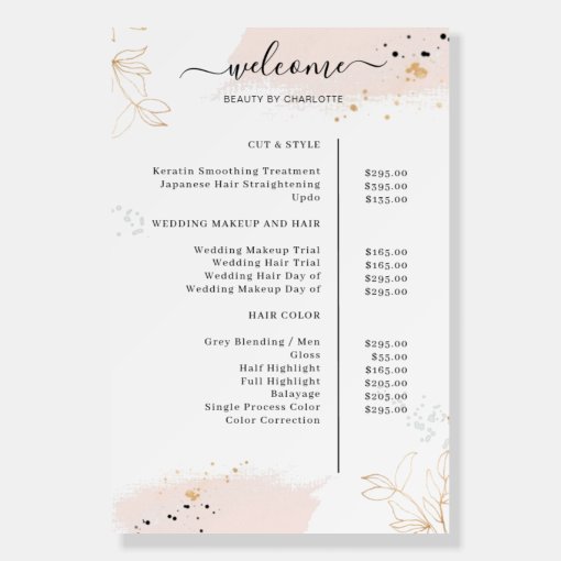 Modern, price list Poster | Zazzle