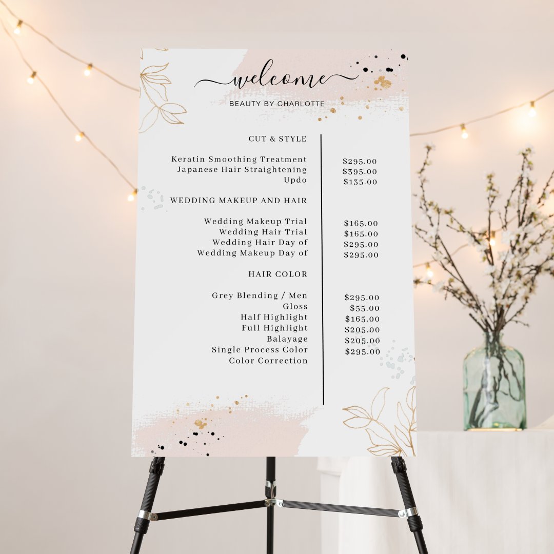Modern, price list Poster | Zazzle