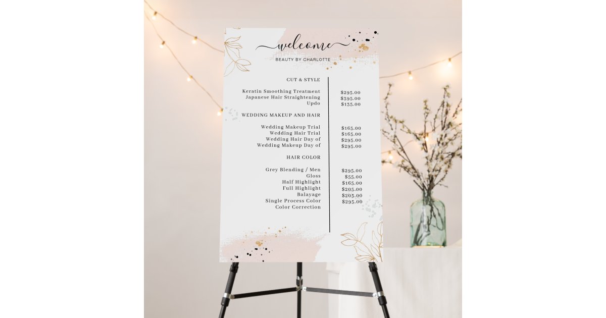 Modern, price list Poster | Zazzle