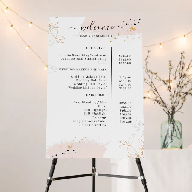 Modern, price list Poster | Zazzle