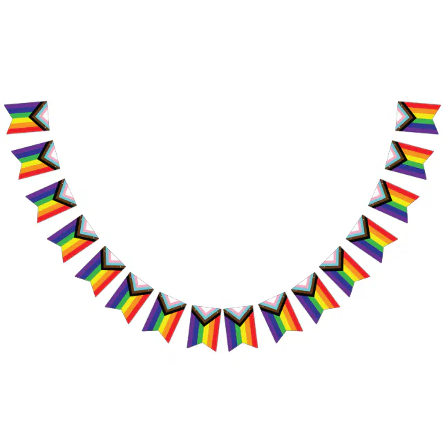 Modern Pride Flag Party Signs & Banners Garland | Zazzle