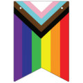 Modern Pride Flag Party Signs & Banners Garland | Zazzle