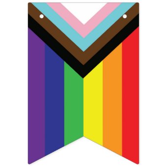 Modern Pride Flag Party Signs & Banners Garland | Zazzle