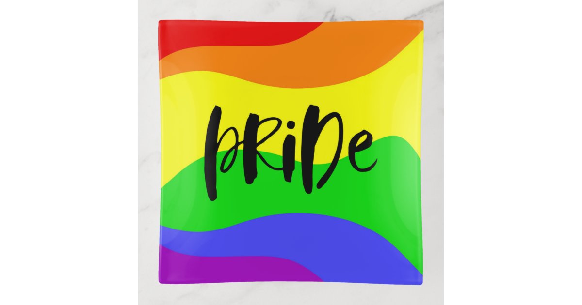Modern Pride Rainbow Trinket Tray | Zazzle