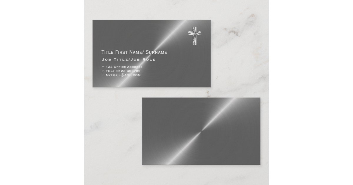 Modern Priest Pastor Minister Deacon Clergy Faith Business Card | Zazzle
