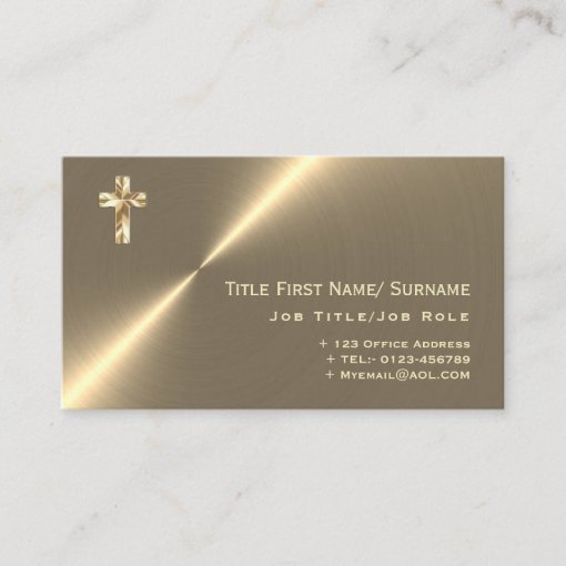 Modern Priest Pastor Minister Deacon Faith Clergy Business Card | Zazzle