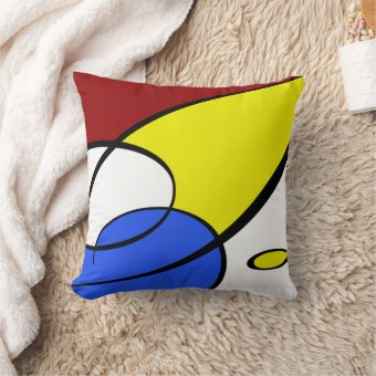 Modern Primary Colors Throw Pillow | Zazzle
