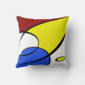 Modern Primary Colors Throw Pillow | Zazzle