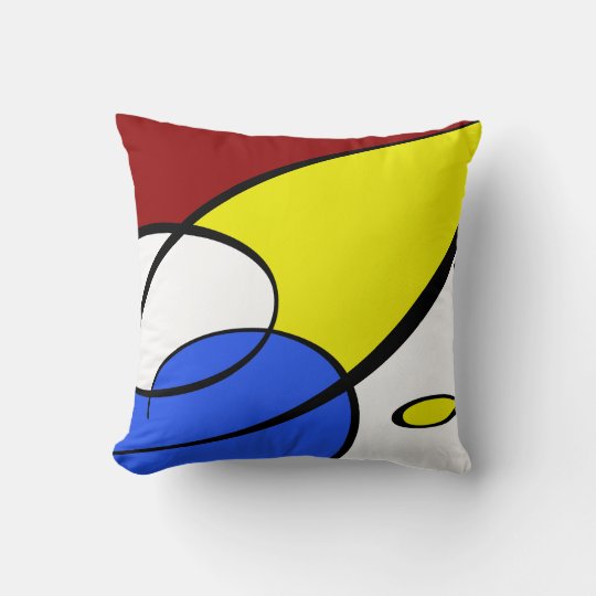 Modern Primary Colors Throw Pillow | Zazzle.com